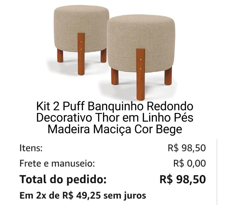 Promoção de Hoje - KIT COM 2 PUFFS